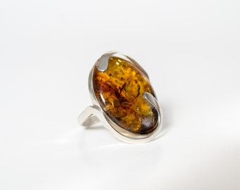 amber ring – Etsy