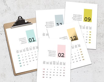 German calendar | Etsy