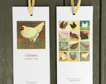 Unique chicken calendar related items | Etsy