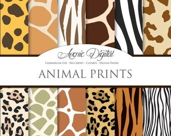 Unique safari digital paper related items | Etsy