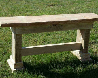 Reclaimed wood bench | Etsy