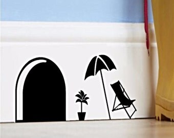 Mouse hole decal | Etsy