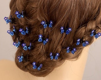 Unique royal blue hair clip related items | Etsy