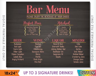 Birthday drink menu | Etsy