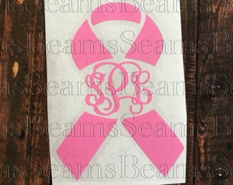 Ribbon monogram | Etsy