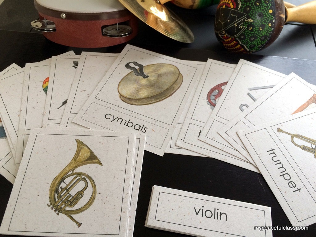 Instruments of the Orchestra 3-Part Matching Cards