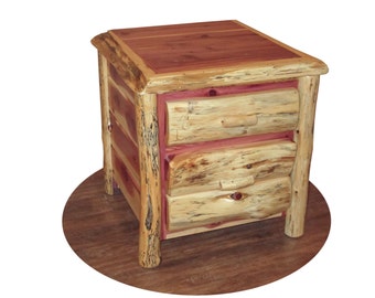 Log nightstand | Etsy