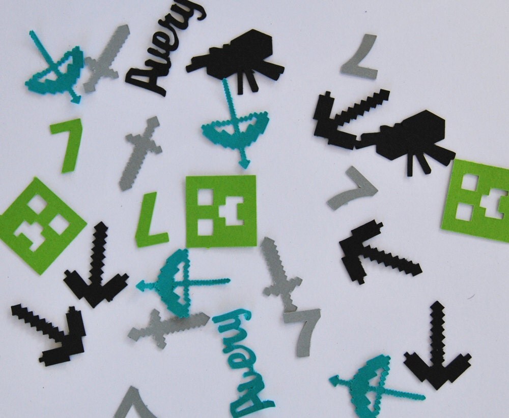 Minecraft Confetti Creeper Confetti Minecraft by PartyAtYourDoor