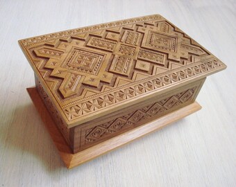 Hand carved wood box | Etsy