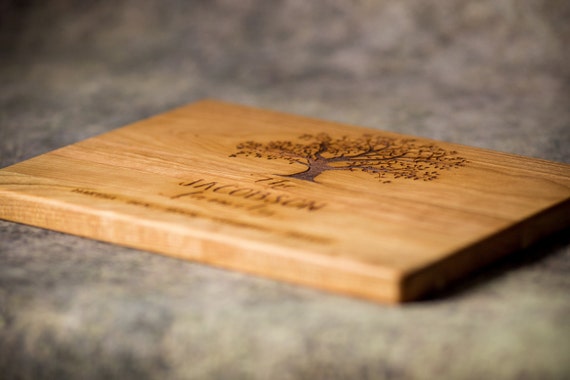 Personalized Family Tree Cutting Board Hardwood Cutting