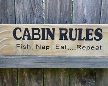 Popular items for cabin rules on Etsy