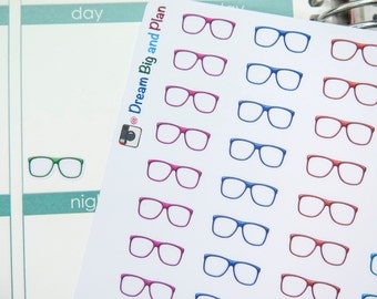 Glasses stickers | Etsy