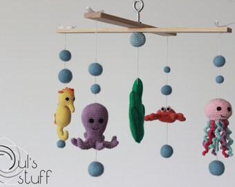 Unique crochet baby mobile related items | Etsy