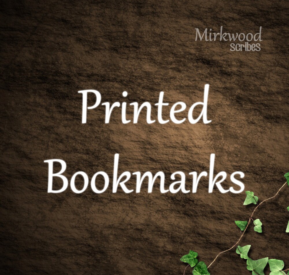 Print My Bookmarks Set of 4 Printed Bookmarks on