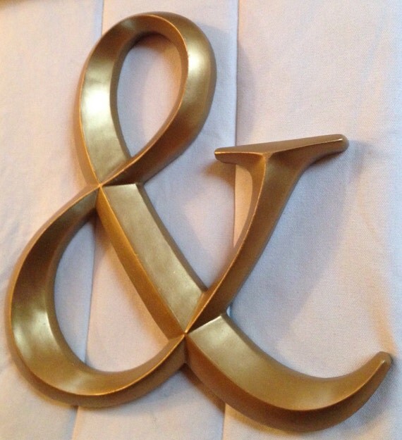 Large wall letters Ampersand Large gold letter Initials