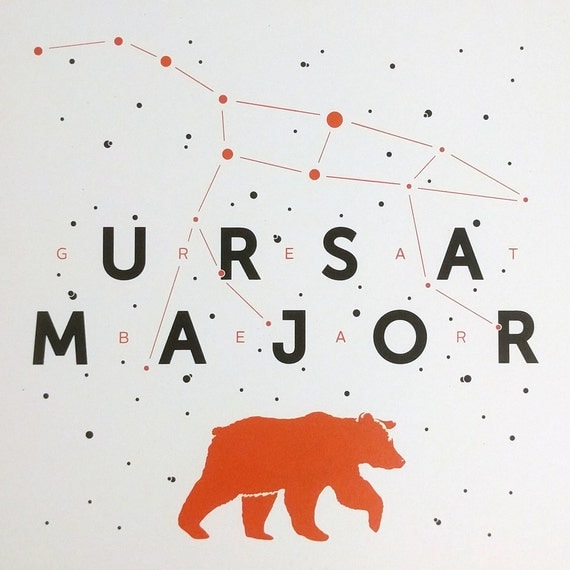 Ursa Major Constellation Astronomy Print by SpaceCommand on Etsy