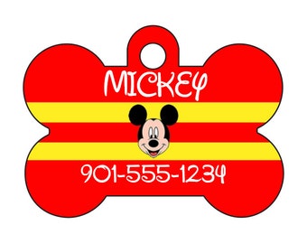 Mickey name tag | Etsy