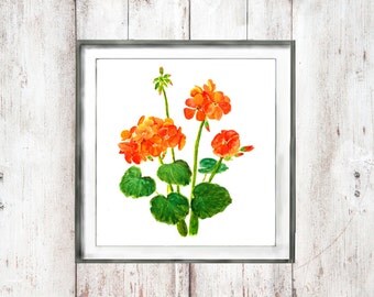 Geranium print | Etsy