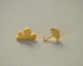 Rain cloud earrings | Etsy