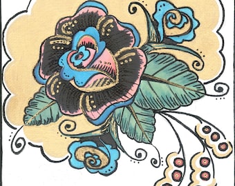 Items similar to Triple Rose Hat on Etsy