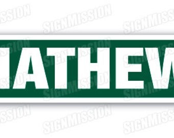 Matthew name sign | Etsy