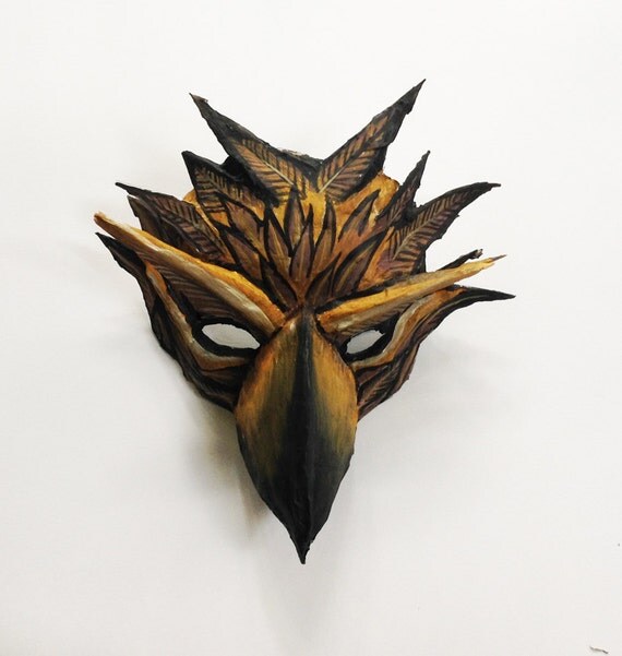 Hawk Mask mask bird of prey bird mask unique mask paper