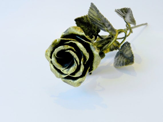 Handmade Metal Rose The Perfect Gift Every by BlacksmithFlower