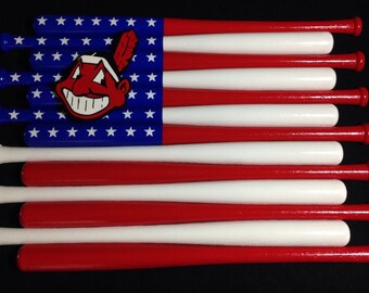 Baseball Bat Flag 18 Wooden Bats Traditional by BaseballBatFlags