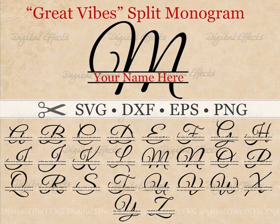 Split Letter Monogram Font Free Download | semashow.com