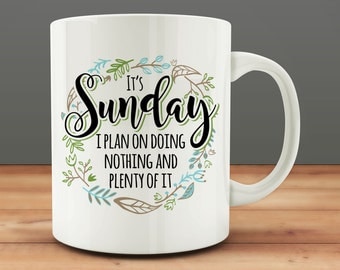 Sunday coffee mug | Etsy