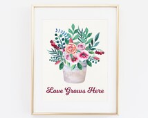 Unique love grows here related items | Etsy