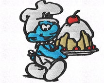 Unique smurfs embroidery related items | Etsy
