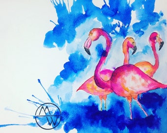 Abstract flamingo | Etsy