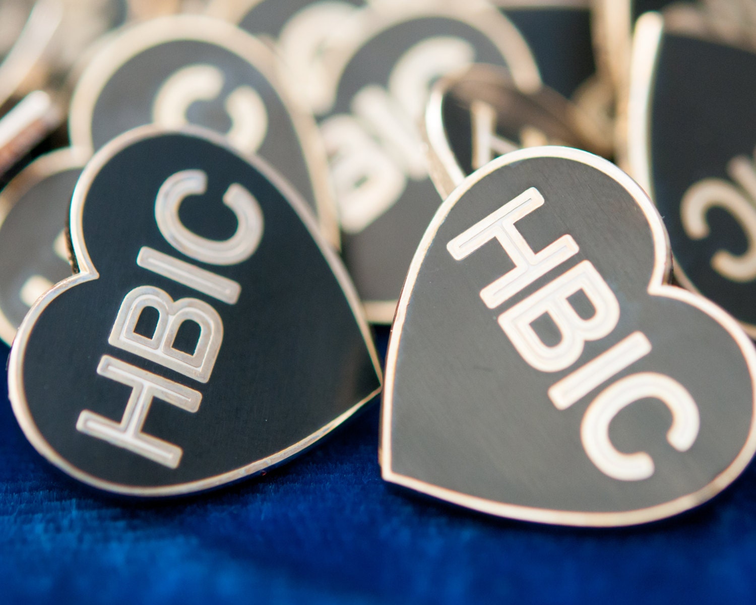 HBIC Heart Hard enamel lapel pin/brooch by velveteenstabit