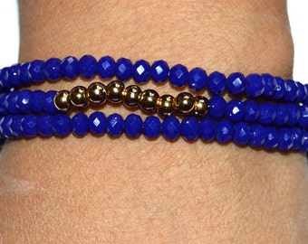 Cobalt blue bracelet | Etsy