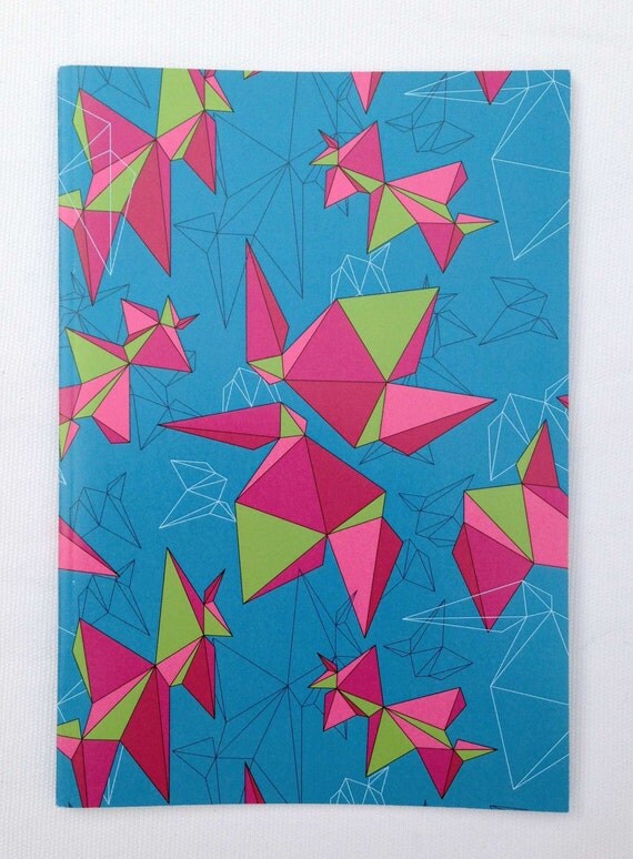 Colourful Origami A5 Notepad