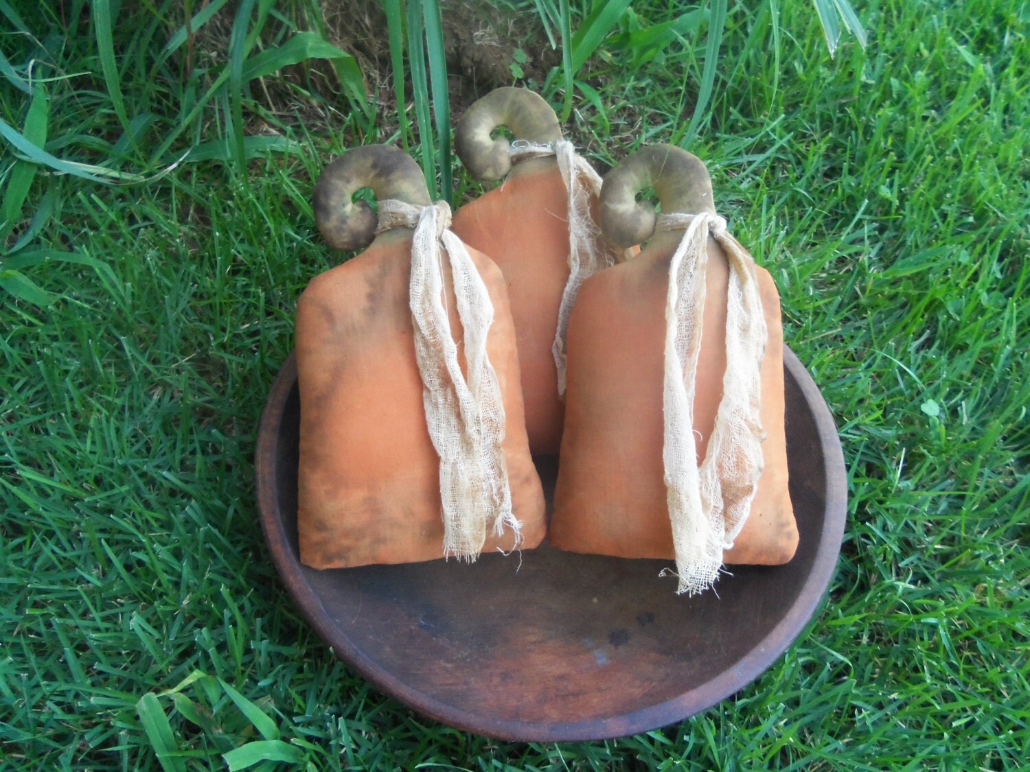 Primitive Grungy Pumpkin Bowl Fillers Fall Autumn by tracysprims