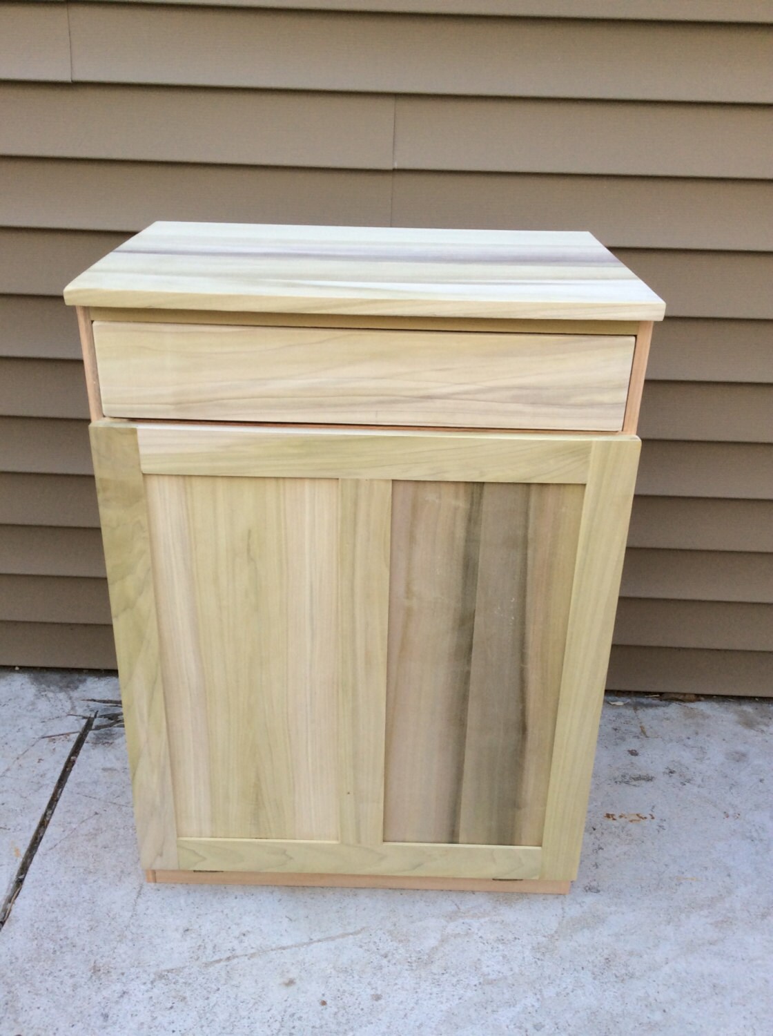 UNFINISHED side by side recycle and trash bin by davwoodshed