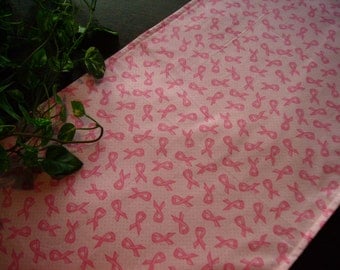 Christmas Trees Table Runner Red with Gold Metallic Padded