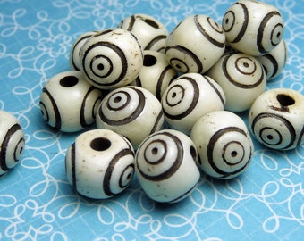 White buffalo beads | Etsy