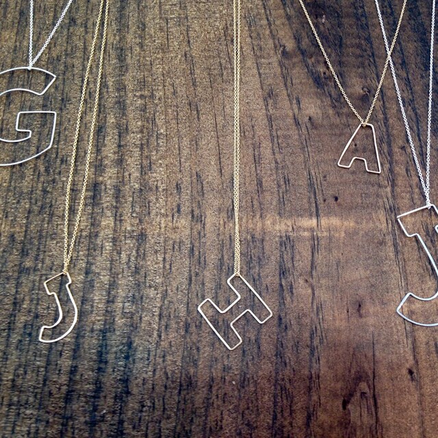 Metal letters numbers wire wordsinitial jewelry by gaugenyc
