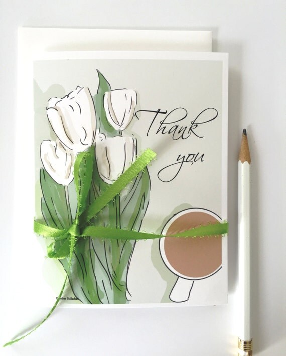Items similar to Thank You Cards - Boxed Set (8) - Spring Thank You ...