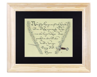 Viking Rune Stone Fine Art Print with Valhalla Funeral Prayer