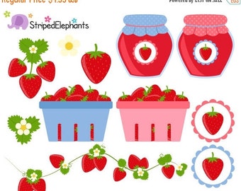 Unique strawberries clipart related items | Etsy