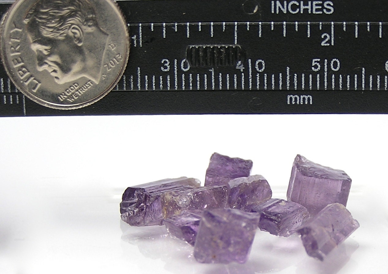 Purple Scapolite Gemstone Rough Raw Crystal Points for Jewelry
