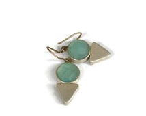 Unique blue triangle stone related items | Etsy