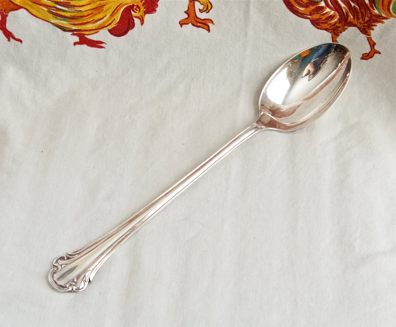 Vintage Sheffield serving spoon…huge silver plate spoon…Made in Italy ...