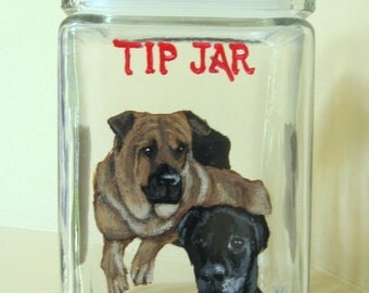 Yellow Labrador Retriever Dog Treat Jar Custom Canister