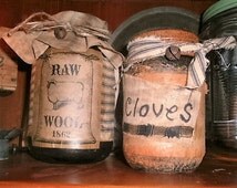 Unique primitive jars related items | Etsy