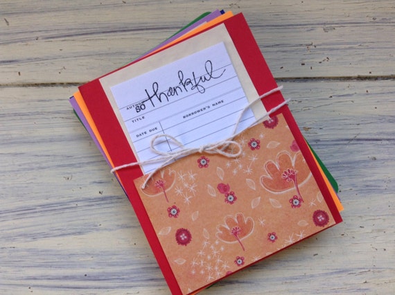 Items similar to Library Cards Thank You Notes / Assorted Card Pack ...